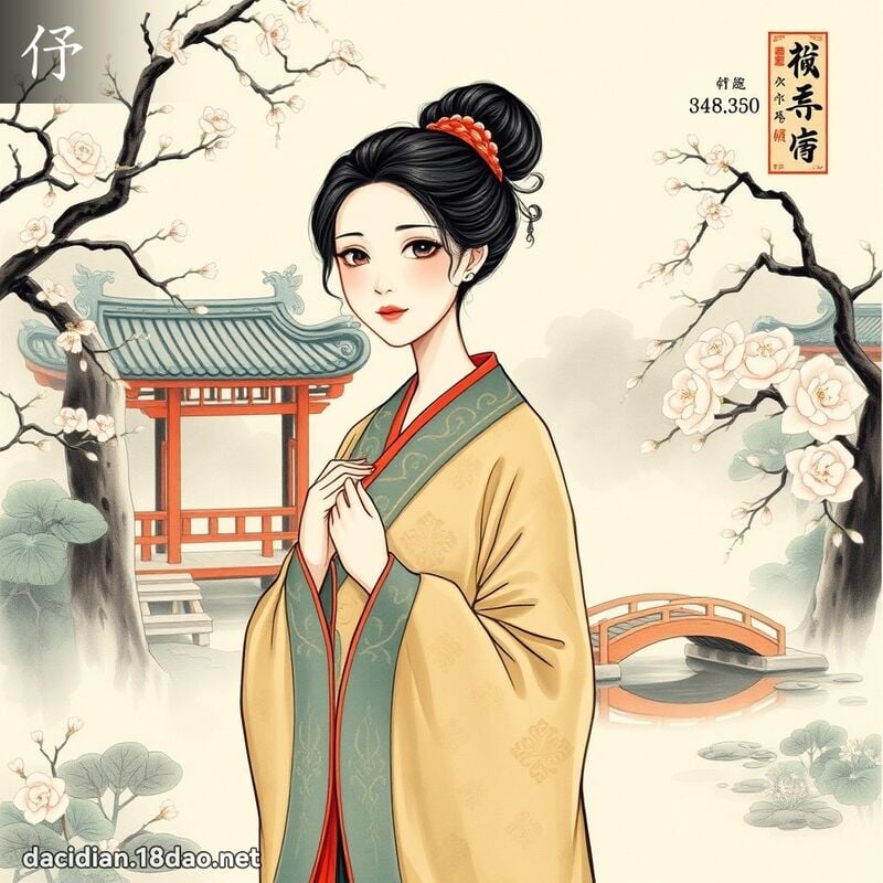 漢字伃 注音部首人 《國語大辭典》📘