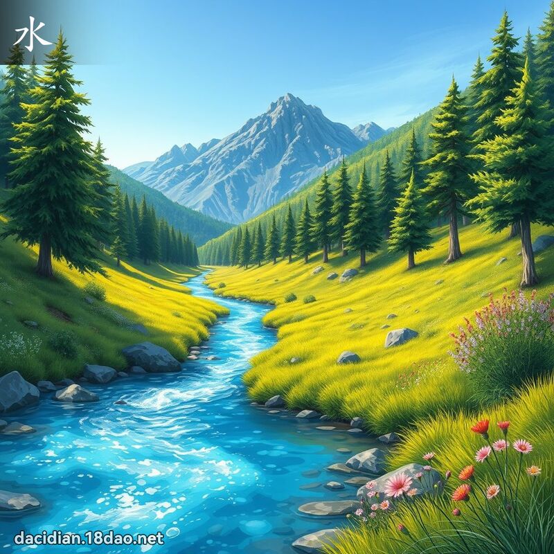 漢字水 注音ㄕㄨㄟˇ部首水 《國語大辭典》📘