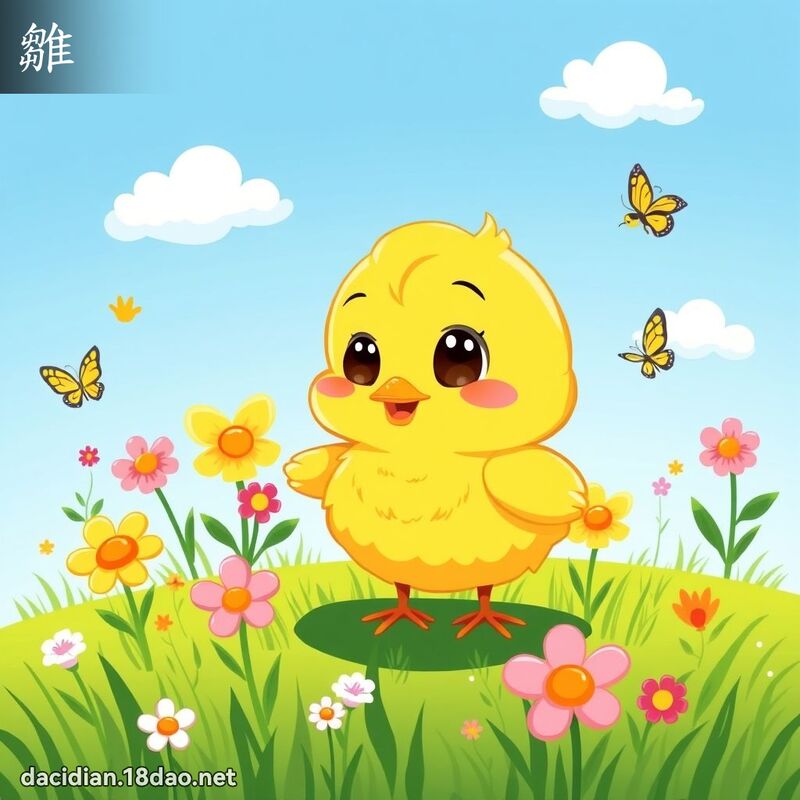 漢字雛 注音ㄔㄨˊ部首隹 《國語大辭典》📘